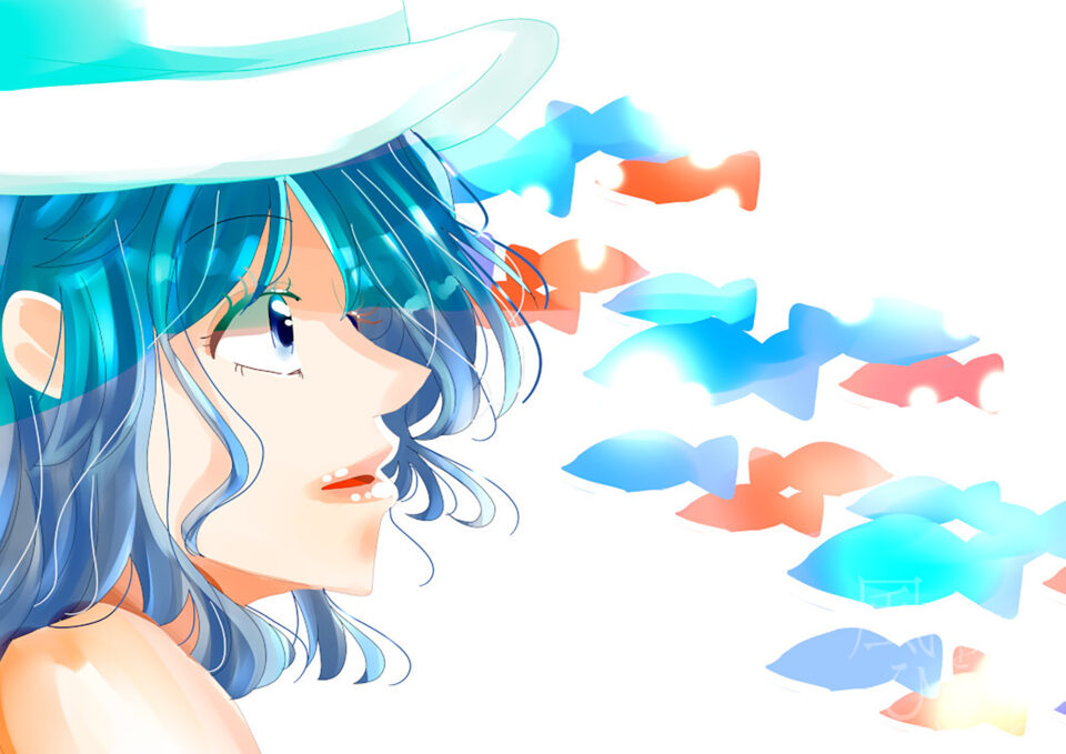 ここ奈 るん「fish…」 | ふじのくに障がい者芸術ポータルサイト Findart(ふぁいんだー)