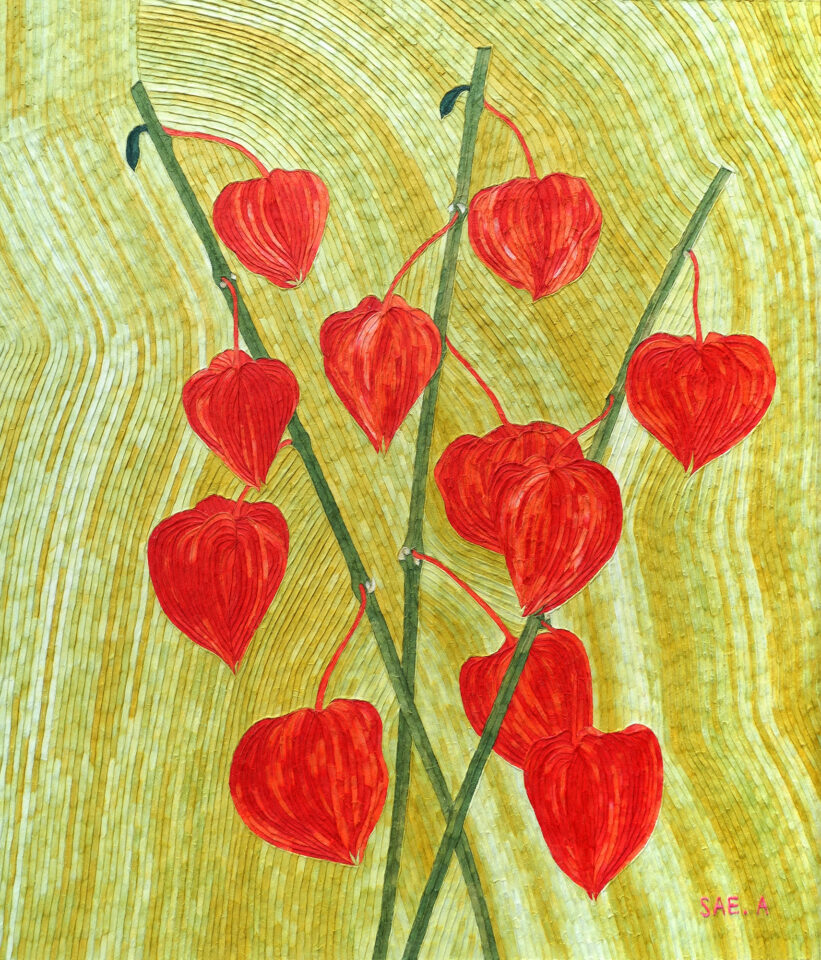 安間佐恵「ほおずき」 | ふじのくに障がい者芸術ポータルサイト Findart(ふぁいんだー)