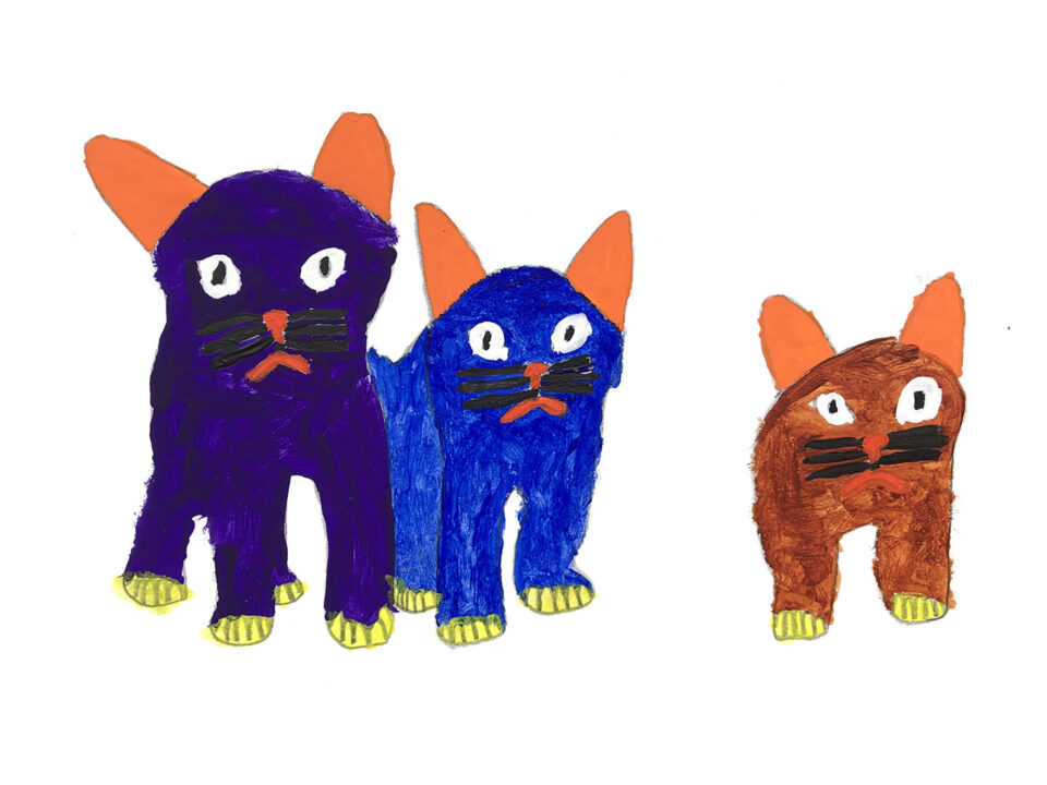 土屋瑠偉「ネコの兄弟」 | ふじのくに障がい者芸術ポータルサイト Findart(ふぁいんだー)