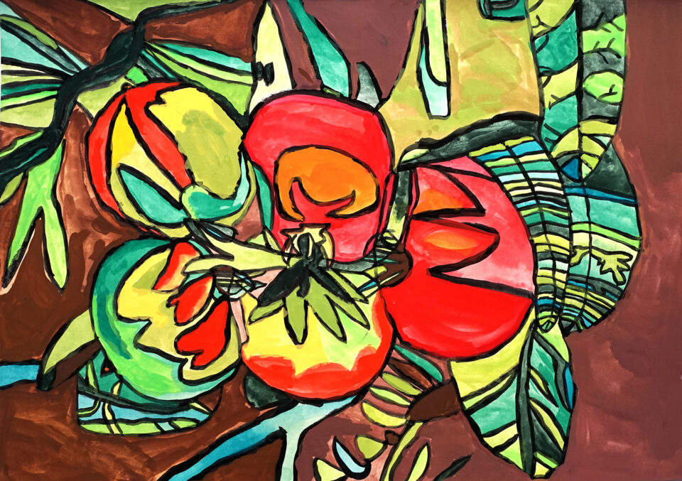 関谷早央「トマト」 | ふじのくに障がい者芸術ポータルサイト Findart(ふぁいんだー)