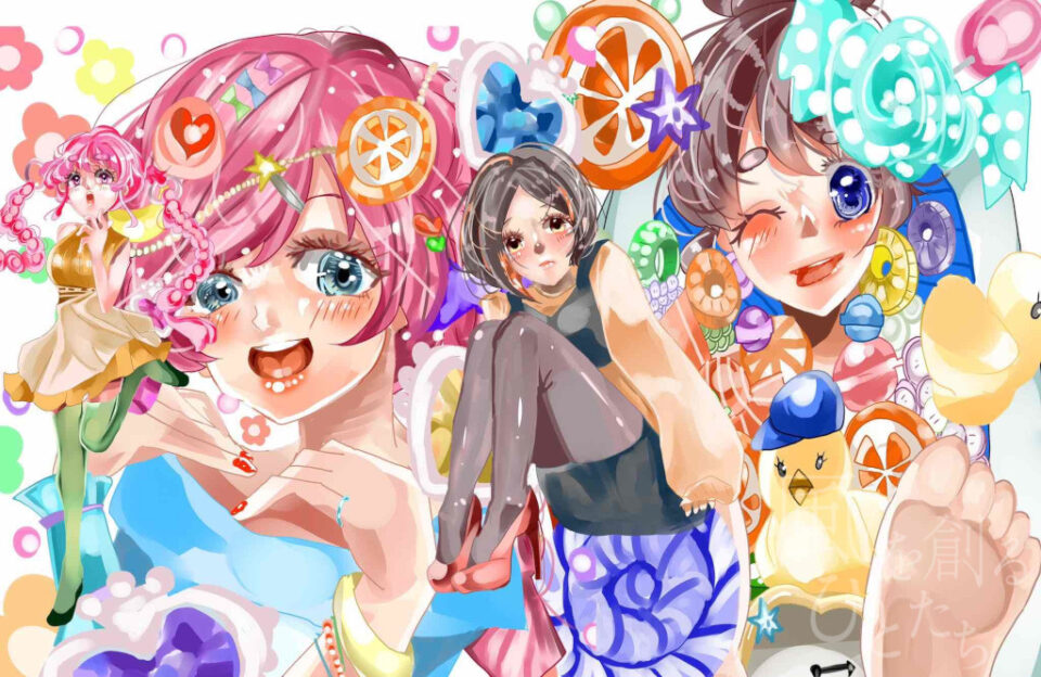 ここ奈 るん「きらきらと輝く少女たち」 | ふじのくに障がい者芸術ポータルサイト Findart(ふぁいんだー)