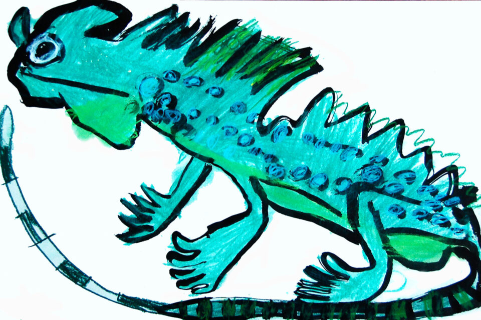 園田康貴「イグアナ」 | ふじのくに障がい者芸術ポータルサイト Findart(ふぁいんだー)
